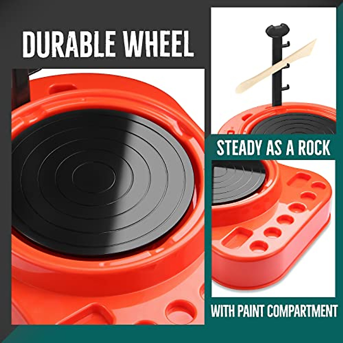 Innorock Pottery Wheel for Kid - Spin and Sculpt Pottery Wheel Toys & Arts and Crafts for Kids Ages 8-12 Girls Boys with Pottery Tools & Art Set, Complete Pottery Kit for Kids Ages 8 9 10 11 12