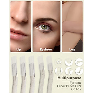 Dermaplaning Tool for Face, 15 Pcs Microblade Eyebrow Razor, Dermaplane Razor for Women Face