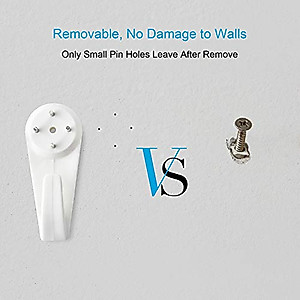 Picture Hanging Kit, 62PCS Hardwall Hangers for Cinder Block, Picture Hanger, Invisible Nail Hangers, No Damage Wall Hangers for Photo Frame Art Painting Non-Trace Drywall Stucco Concrete Hooks