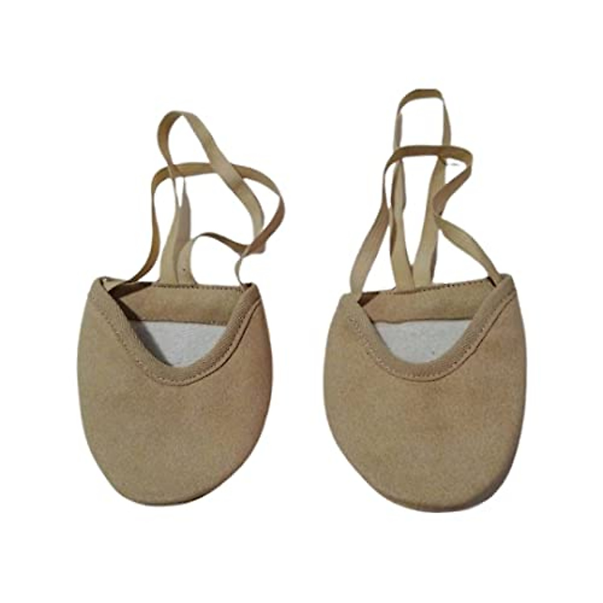 TW Microfiber Elastic Ballet Half Shoes Rhythmic Gymnastics Shoe (us_Footwear_Size_System, Adult, Women, Alpha, Medium, Medium) Tan