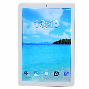 ciciglow 10.1 Inch Tablet Octa Core CPU 2GB 16GB 1920x1200 Dual SIM HD Tablet US Plug (Silver)