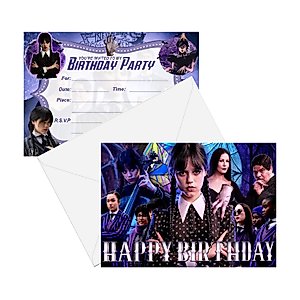 16Pcs Birthday Invitation Cards Gift Cards with Envelopes for Party Decorations Supplies Favors