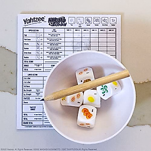 YAHTZEE: Naruto Shippuden | Collectible Ramen Bowl Dice Cup | Classic Family Dice Game Based on Anime Show | Great for Family Game Night | Officially-Licensed Naruto Game & Merchandise