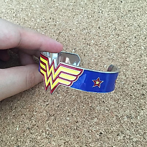 AYJBDGR TV Movies Show Metal Superhero Woman Bracelet Gifts for Women