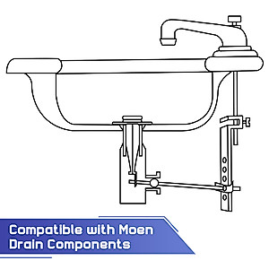Enhon Pop up Stoppers Compatible with Moen Drain Components, Chrome Bathroom Sink Drain Plunger, 4-7/8 Tall, 1-1/4 Cap Dia, with 1 Mounting Hole and Gasket Seal, Replacement for 88994 (3 Pack)