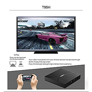 Android 10.0 TV Box, T95H Smart TV Box H616 Quad-core 1GB RAM 8GB ROM Support 2.4G WiFi HDMI 3D H.265 6K HD 10/100M Ethernet Android Box Set Top TV Box