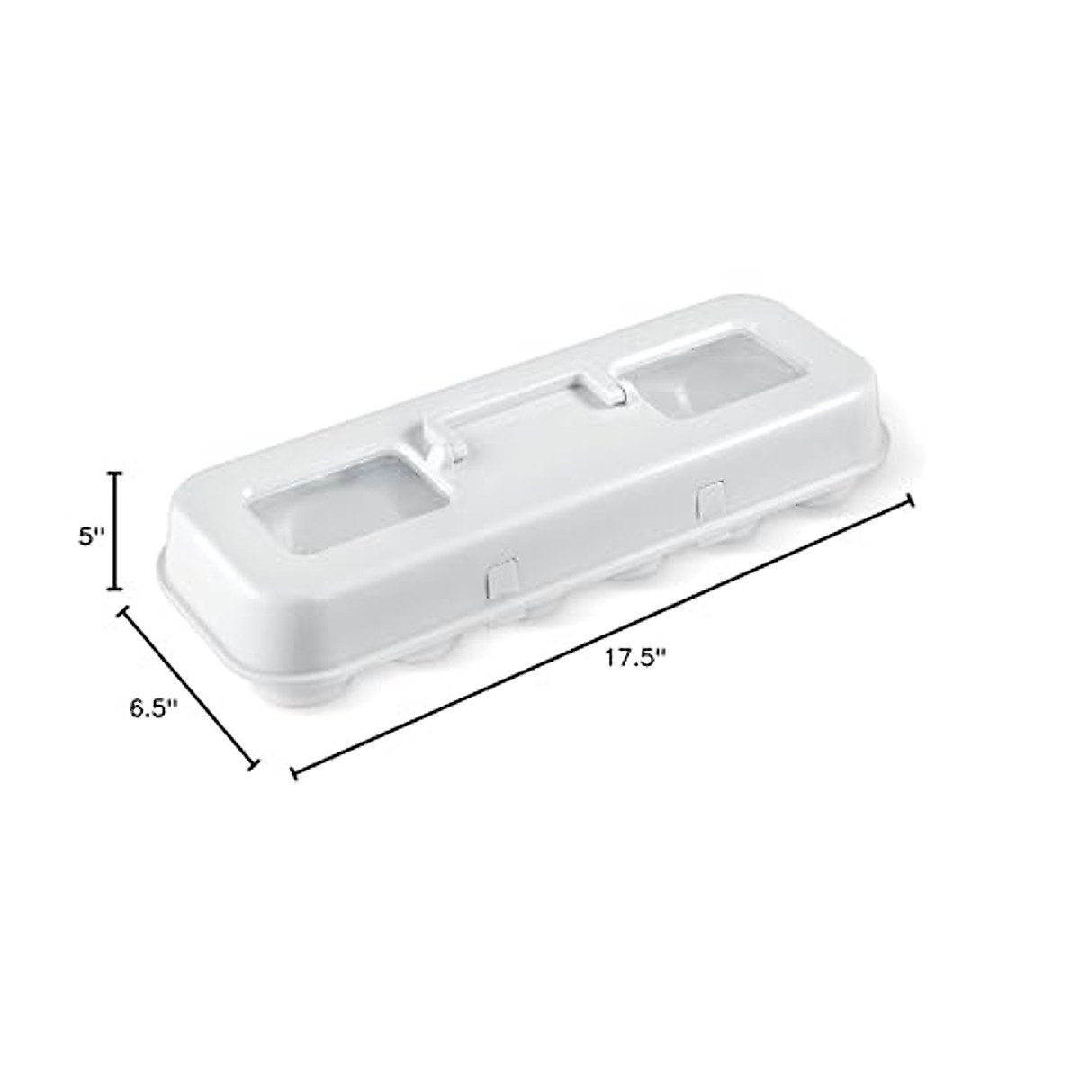 Bakelicious, 6.5 x 17.5 x 5 inches, White Cupcake Carton