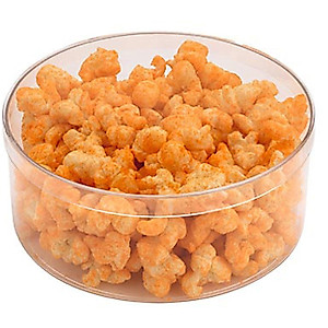 Pioneer Plastics 185C Clear Round Plastic Container, 7.375" W x 3" H