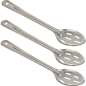 Slotted Spoon - Pack of 3 - Stainless Serving Spoons - Perforated Buffet Spoon