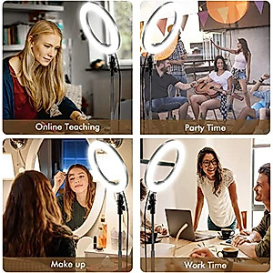 13" Selfie Ring Light with 63" Tripod Stand & 2 Phone Holders, LED Ring Light with 3 CCT & 39 RGB Colors Modes, Selfie Light for Makeup/Photography/Videos/Vlog/TikTok