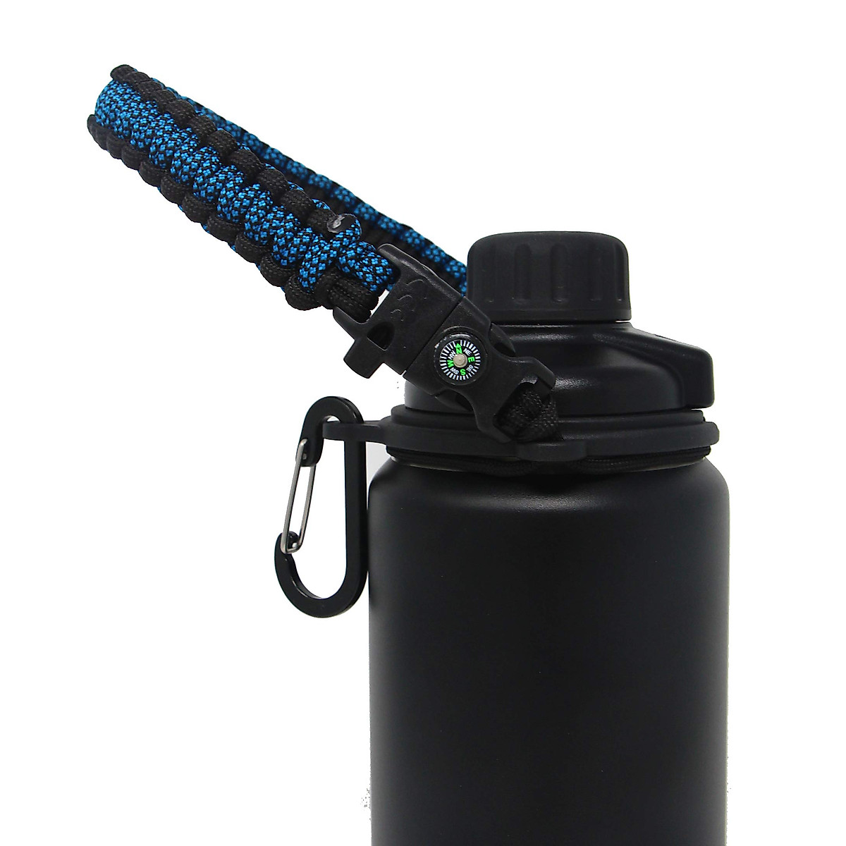 One MissionX Paracord Handle Compatible with Yeti Rambler 36oz 26oz 18oz 12oz 46oz Water Bottles, Durable Carrier Strap - Holder(Diamond Teal/Comp+Starter)