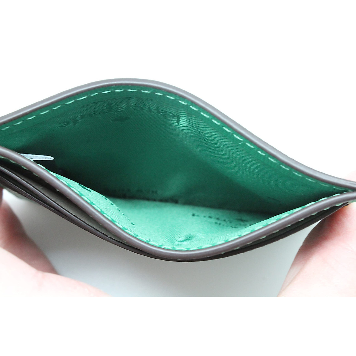 Kate Spade New York Staci Small Slim Card Holder In Gold, Green bean