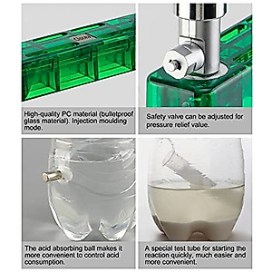 Clscea DIY CO2 Generator System Kit with Safety Valve 1 Second Quick Reaction for Aquarium Plants Integrated Design