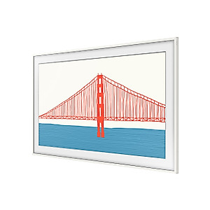 SAMSUNG 55-inch The Frame Customizable Bezel Modern White (VG-SCFA55WTBZA, 2021 Model)