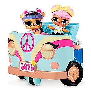 L.O.L. Surprise! 5-N-1 Grill & Groove Camper Fully-Furnished Playset with Multiple Surprises – Great Gift for Kids Ages 4+, Multicolor, 580645
