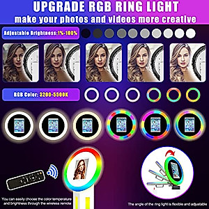 HITUGU Portable Photo Booth for iPad Pro 11'' 3rd/2nd/1st Generation Selfie Station Machine Metal Shell with Software,RGB Ring Light,Music Sync RGB Light Box,Remote Control,Flight Case for Parties