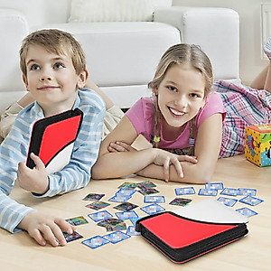 Carrying Case Binder Fit for Pokemon Cards, Trading Card Binder Holds Up to 400 Standard Size Cards, Famard Card Sleeves with 50 Premium 4-Pocket Pages