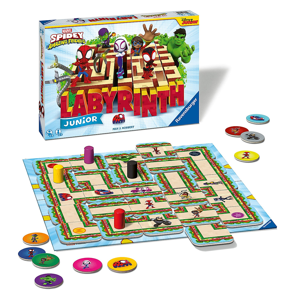Ravensburger - Spidey and His Amazing Friends Labyrinth Junior Game | Engaging Brain Teaser for Kids | Interactive Puzzle Game | Ideal Gift for Boys and Girls Aged 4+