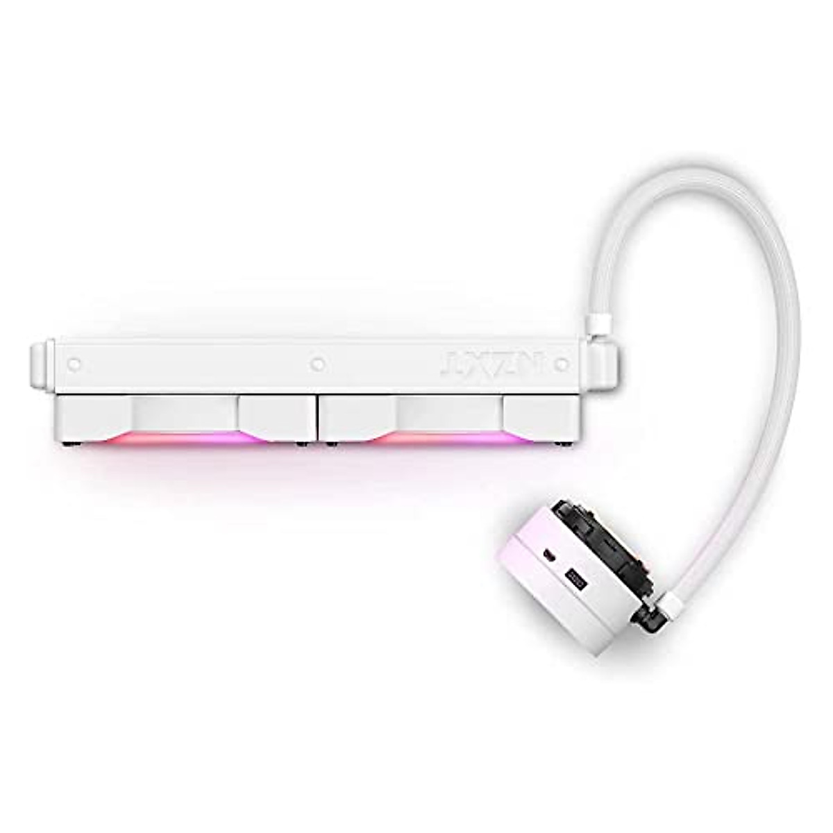 NZXT Kraken X63 RGB 280mm - RL-KRX63-RW - AIO RGB CPU Liquid Cooler - Rotating Infinity Mirror Design - Powered by CAM V4 - RGB Connector - AER RGB V2 140mm Radiator Fans (2 Included) - White