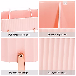 FHDUSRYO 2Pcs Q-tips Holders, White Pink Cotton Swabs Dispensers, 3 Compartments Cotton Ball Storage Box, Cotton Pad Storage Organizer Container with Lid for Bathroom Dresser Home Decor