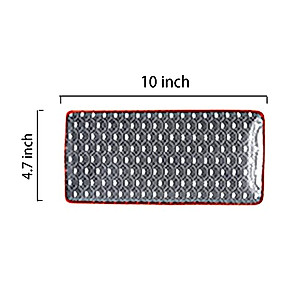 FYUEROPA Porcelain Sushi Plates, Rectangular Platters Serving Trays Set, Set of 4