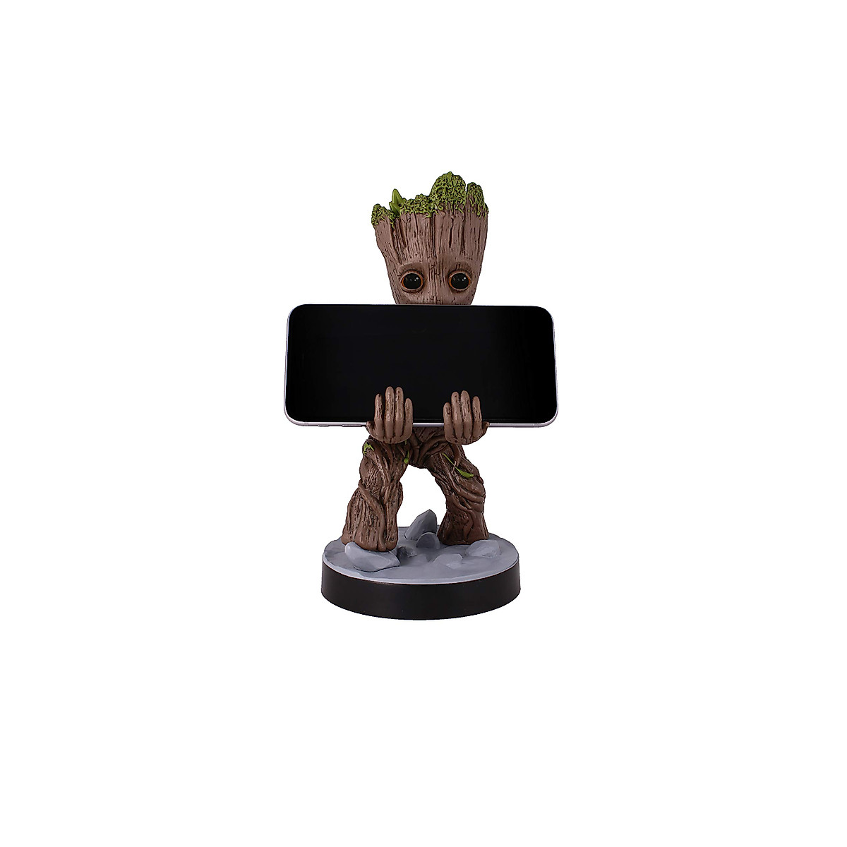 Exquisite Gaming: Guardians of The Galaxy: Toddler Groot - Original Mobile Phone & Gaming Controller Holder, Device Stand, Cable Guys, Marvel Licensed Figure, Black