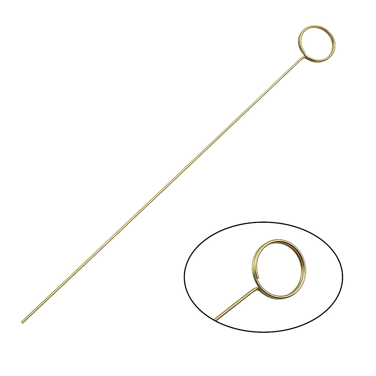 Pastlla 30 Pcs Metal Floral Place Card Holder Golden Note Photo Memo Gift Card Holder, 13.8 Inch Flower Picks Clip for DIY Floral Arrangement Wedding Party Festivals (Ring Loop)