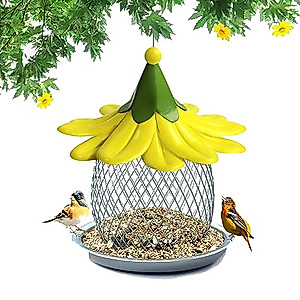 Hummingbird Feeder for Outdoors Hanging, Hanging & Window Two-Mode Horizontal Hummingbird Feeder Tube, with Perch for Standing and Drinking, 12 Feeding Ports, Leak & Bee Proof (Flower Bird Feeder)