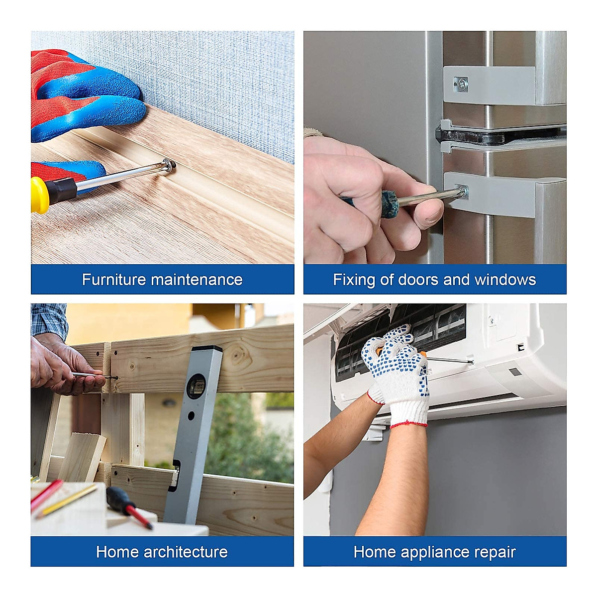 NINDEJIN Flat Head Self Tapping Screws Assortment Kit, 304 Stainless Steel Wood Screws, M3.5 Phillips Drive Self Tapping Screws, 240 pcs Self-Tapping Screws Set with 2 pcs Phillips Screw Bit (12-40mm)