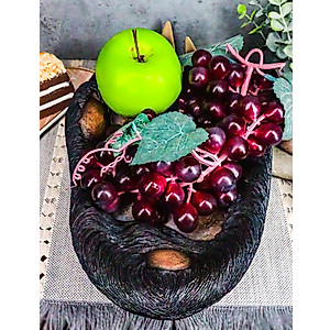 Ebros Rustic Large Long Claws Bear Paw Fruit Platter Serving Bowl Plate 11.5"Wide For Fruits Treats Candies Cookies Tabletop Decor Of Grizzly Bears Black Bears Wildlife Animal Kitchen Dining Accessory