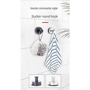 Swaise Shower Hooks, Luxehold No-Drill Hooks, Luxegrip No-Drill Hooks, Superhold No-Drill Hooks, Gold Shower Hooks, Hearthcove Hooks,Adhesive Hooks 304 Stainless Steel,Suction Cup Hooks (6Pack,Sliver)