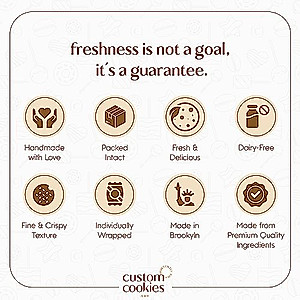 Custom Birthday Sugar Cookies in Gift Box - Kosher, Hand Decorated Treats for Women