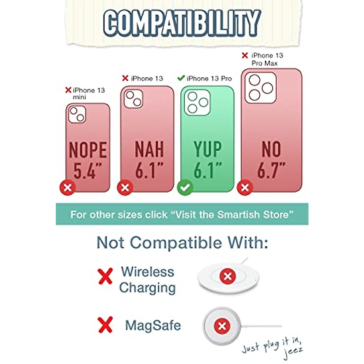 Smartish iPhone 13 Pro Wallet Case - Wallet Slayer Vol. 2 [Slim + Protective] Credit Card Holder with Kickstand - Black Tie Affair