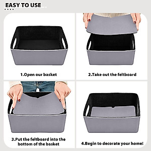 Mineral Violet Storage Baskets Foldable Storage Bin Decorative Organizing Baskets for Shelves, 2-Pack