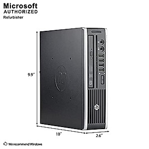 HP Elite 8300 Ultra Slim Desktop Computer, Intel Quad Core i5-3470S CPU, 8GB DDR3, 500GB HDD, USB 3.0, Windows 10 Pro (Renewed)