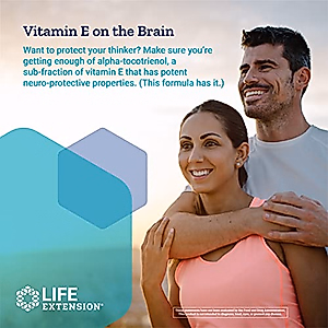 Life Extension Gamma E Mixed Tocopherols & Tocotrienols - Complete Spectrum of Vitamin E for Antioxidant Protection - Gluten-Free, Non-GMO - 60 Softgels