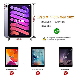 Clear Case for iPad Mini 6th Generation 8.3 inch 2021, Supports 2nd Gen Apple Pencil Charging, Soft Slim Lightweight Transparent TPU Back Cover Compatible with 8.3" iPad Mini 6