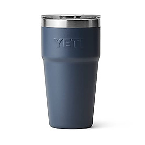 YETI Rambler 16 oz Stackable Pint, Vacuum Insulated, Stainless Steel with MagSlider Lid, Navy