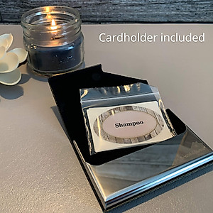 Bottiful Home - 22 Pack Oval Waterproof Permanent Labels for Refillable Shampoo, Conditioner, Soap, Lotion and Household Product Bottles (1.5"x2.5") (Woodgrain)