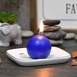 Zest Candle 12-Piece Ball Candles, 2-Inch, Blue