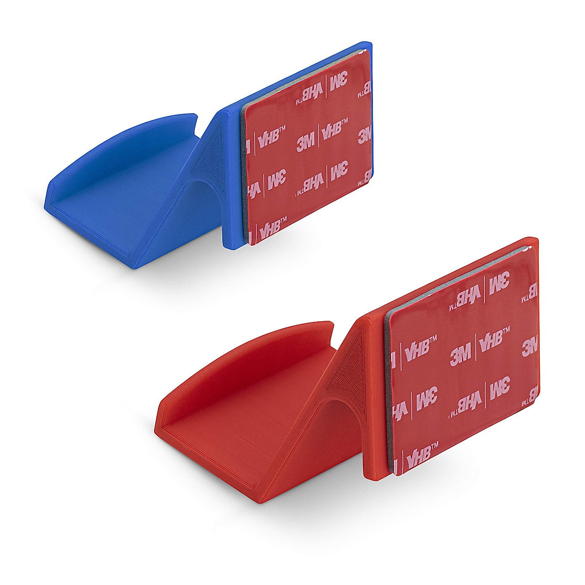 BRAINWAVZ [EOL] Game Controller Wall Mount Stand Holder (2 Pack) for Xbox ONE Switch PS4 STEAM PC Nintendo, Universal Game Controller Accessories - Red & Blue [EOL]