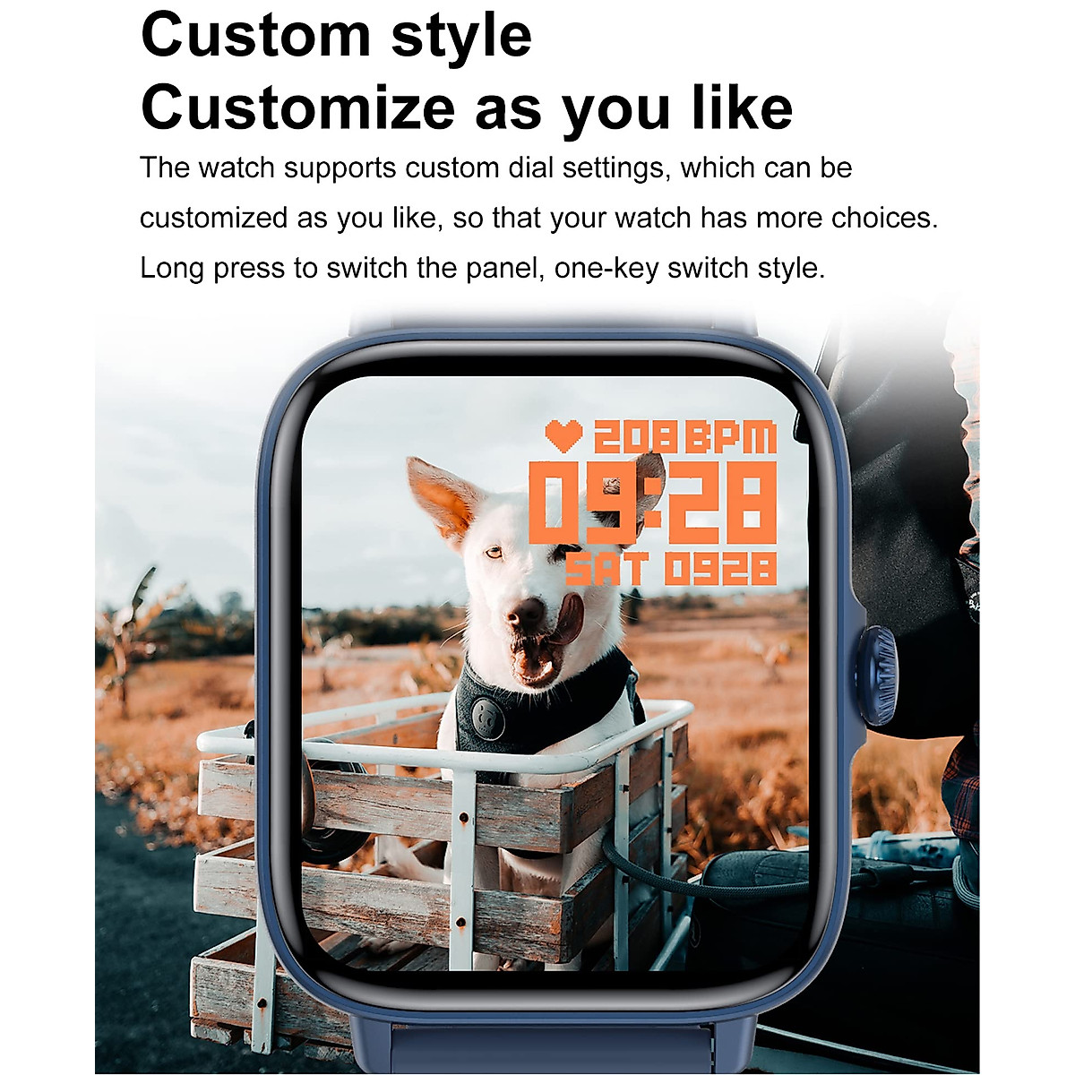 Yihou Smart Watch with Text and Call (Make/Answer Call) Fitness Tracker Waterproof Pedometer Step Counter Calorie Sport Message Reminder Smart Watch for Android Phones Compatible iPhone