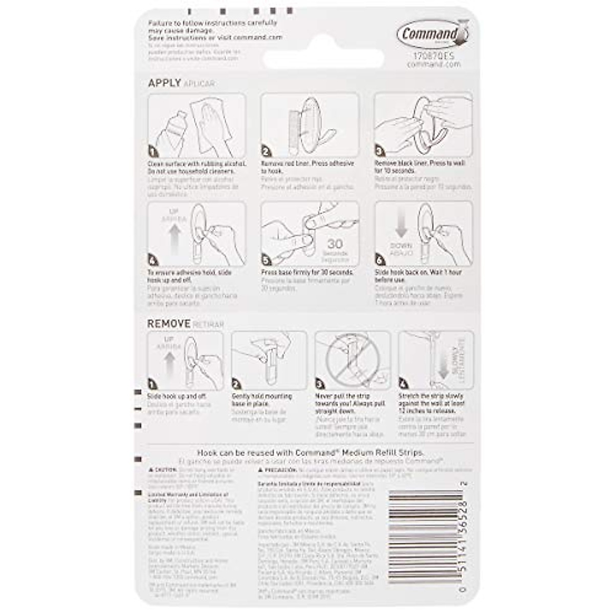 3M 17087Q Quartz Double Hook