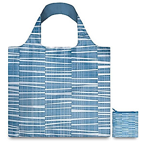 LOQI Elements Water Reusable Shopping Bag, Blue