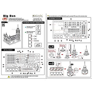 Fascinations Metal Earth Premium Series Big Ben 3D Metal Model Kit