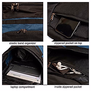 Xelfly Basketball Backpack with Ball Compartment – Sports Equipment Bag for Soccer Ball, Volleyball, Gym, Outdoor, Travel, Team – 2 Bottle Pockets, Includes Laundry or Shoe Bag – 25L (Blue)