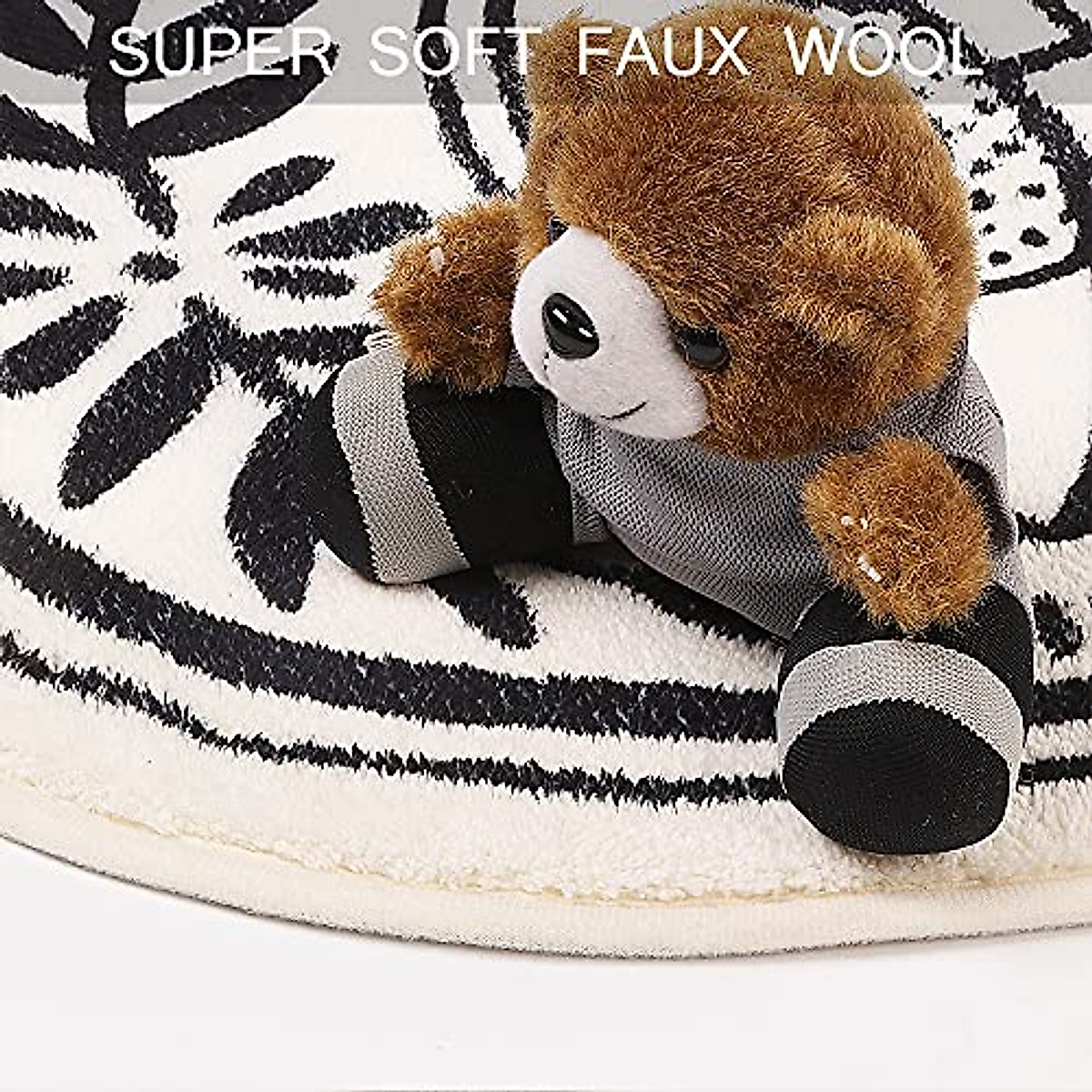 LIVEBOX Kids Runner Rug 2'x4.3',Palmistry Washable Rugs for Kids Room, Black and Cream Evil Eye Non-Slip Children Play Carpet for Bedroom, Cute Ultra Soft Baby Nursery Rugs for Bathroom Playroom Dorm