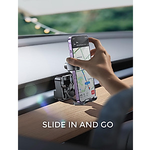 AINOPE Tesla Phone Mount Holder 2024 Upgrade Gravity Tesla Model 3 Y Phone Mount Holder Tesla Phone Holder Fits for All iPhone & Android Phones