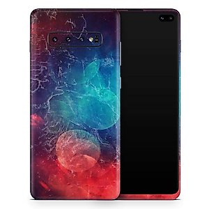DesignSkinz Abstract Fire & Ice V7 Protective Vinyl Decal Wrap Skin Cover Compatible with The Samsung Galaxy S20 (Screen Trim & Back Glass Skin)