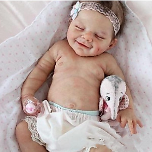 Uvvyui Reborn Sleeping Baby Dolls - Lifelike 18 Inch Girl, Realistic Newborn Dolls, Full Body Soft Vinyl Real Life Gift for Kids Girls 3+ Year Old